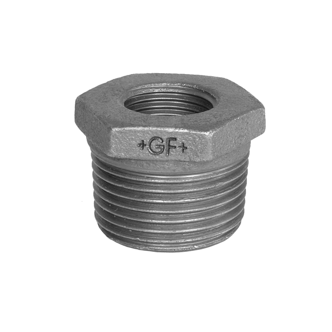 Temperguss Reduziernippel R 1 1/2" AG x Rp 3/4“ IG Verzinkt